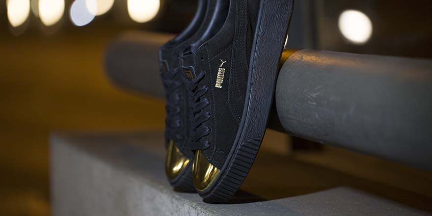 Pon el broche dorado con el Puma Suede Platform Gold Toe Pack – BLOG ...